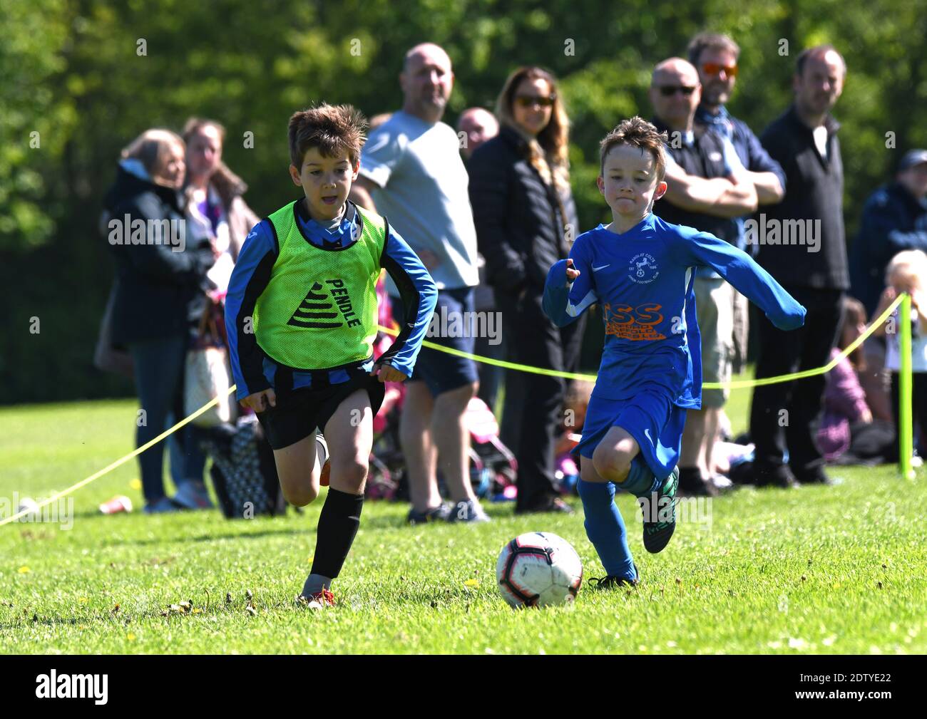Children playing junior football match Britain, Uk Stock Photo - Alamy