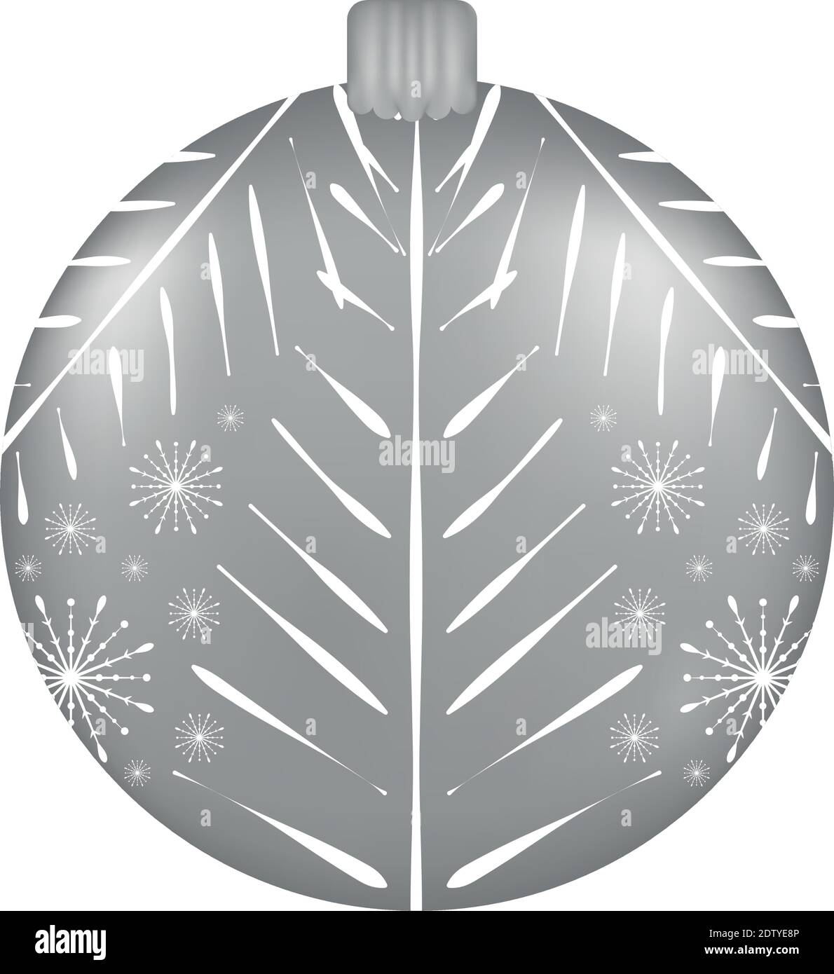 Isolated christmas ball decoration with texture - Vector illustration ...