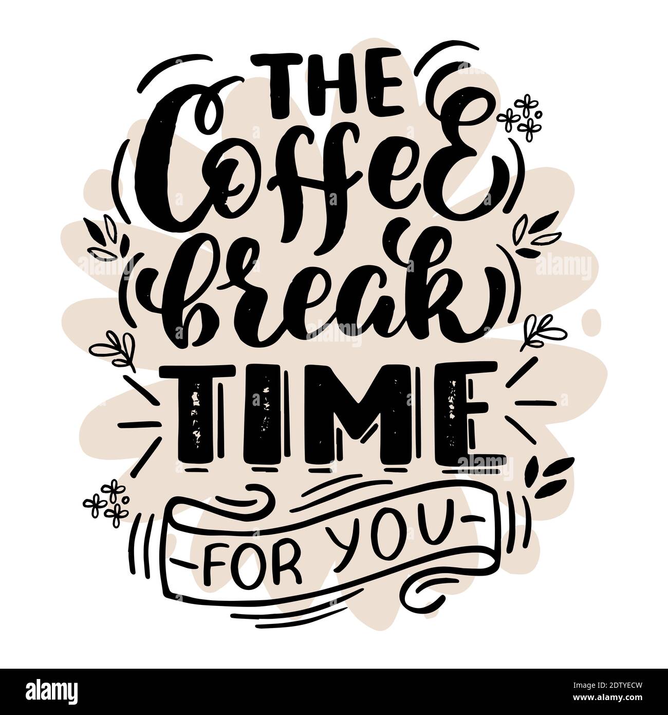 Coffee time quote word Stock Vector Images - Alamy