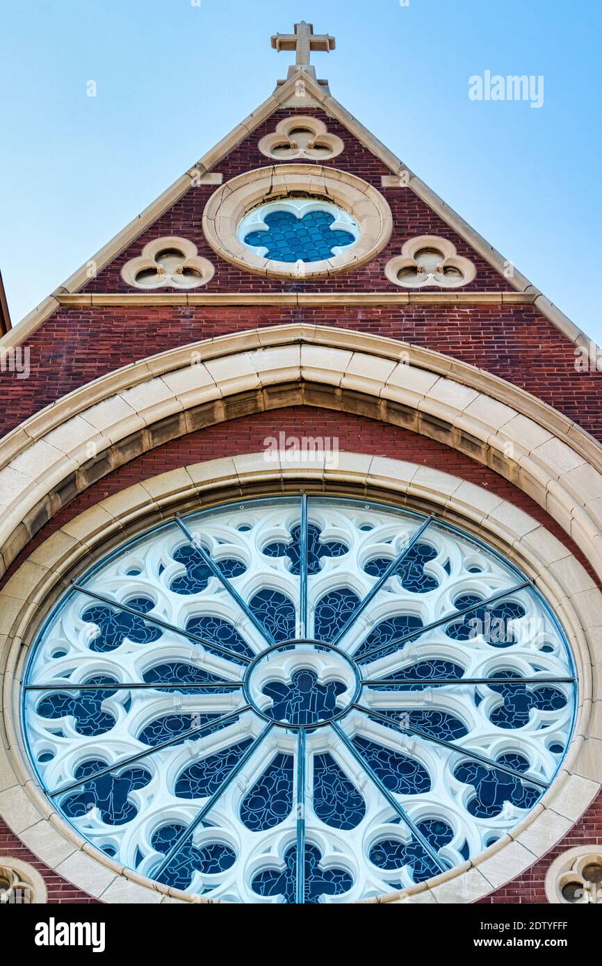 Skylight in the facade of Saint Helen Catholic Church in Toronto ...