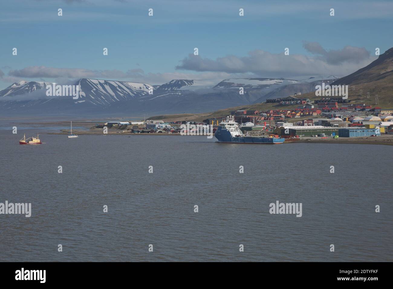 Longyearbyen, Svalbard, Norway - July 22, 2017: Mining port of ...