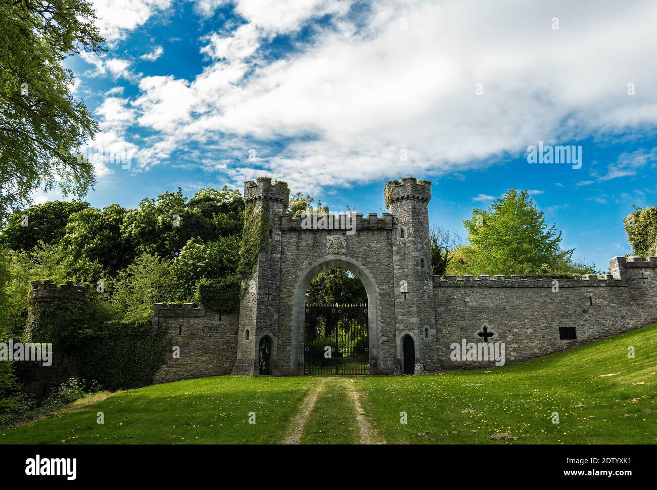Medieval walled gate tower in Ireland Stock Photo - Alamy