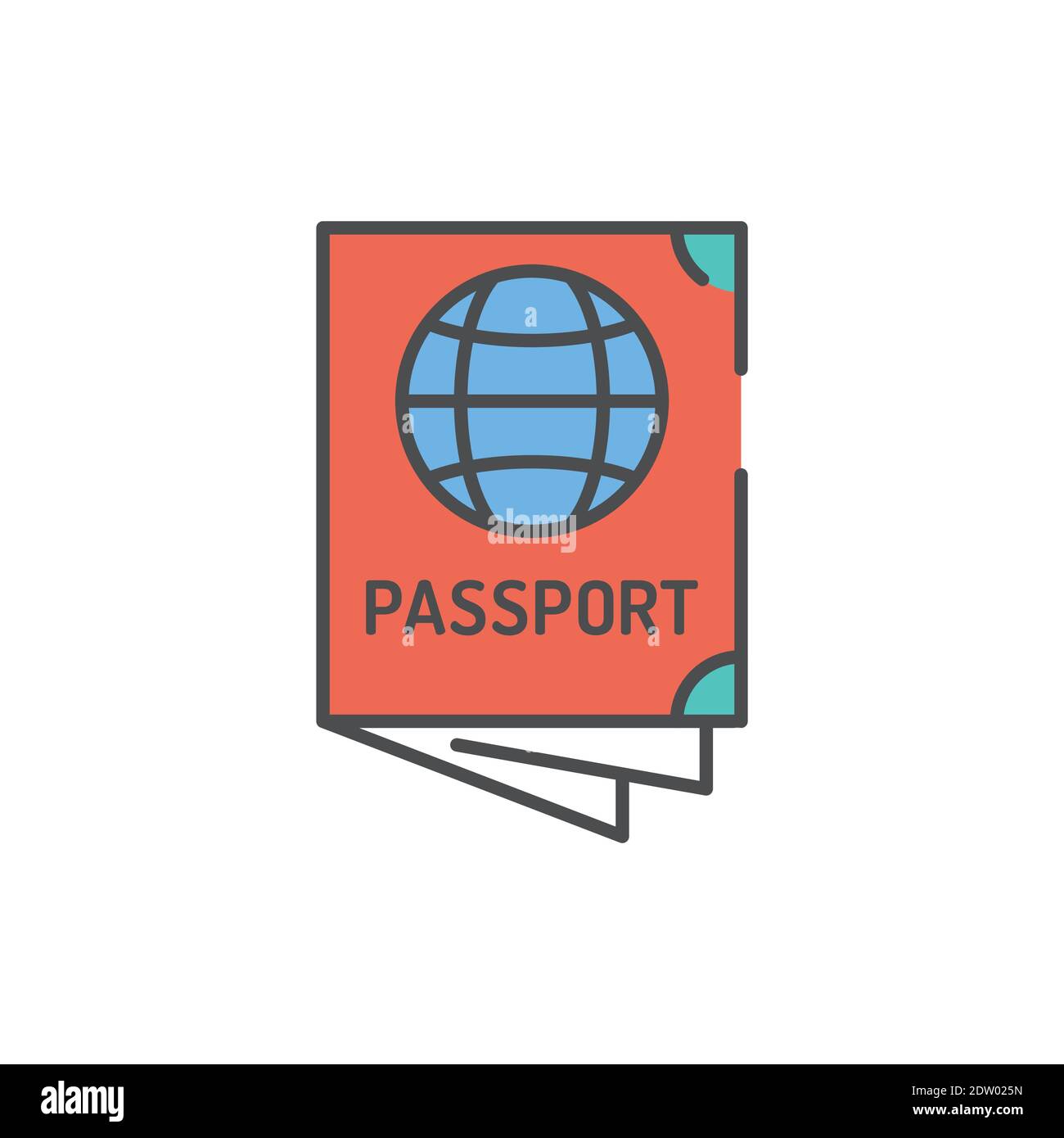 Passport Symbol Coloring Page