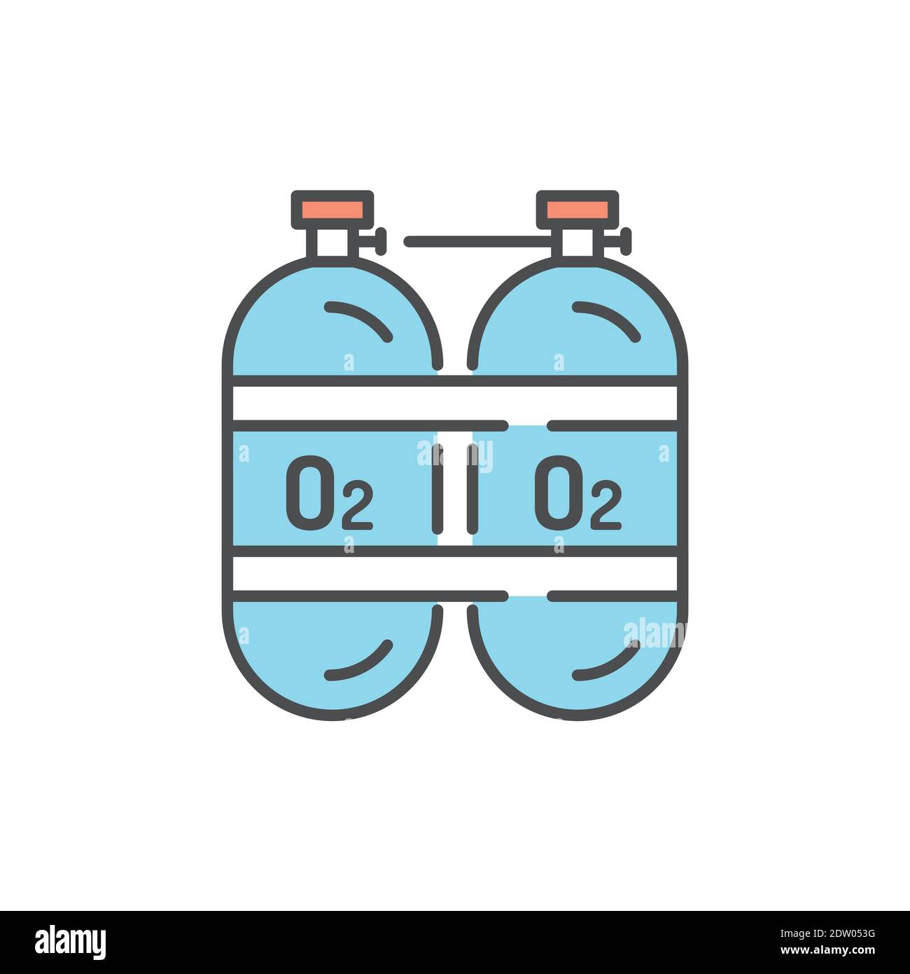 Medical oxygen cylinders Stock Vector Images - Alamy
