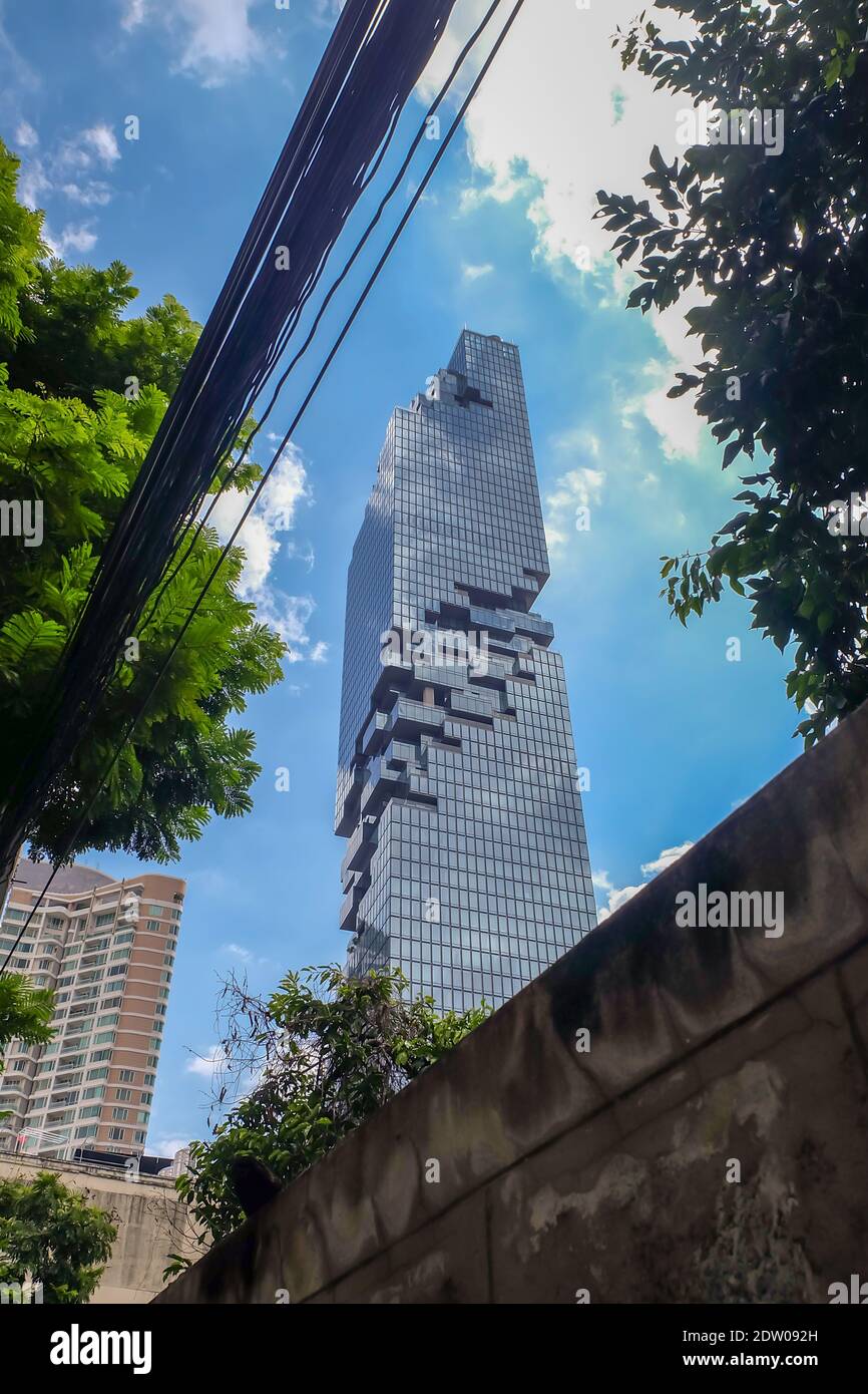 Bangkok, Thailand - July 10, 2019: Looking up at The King Power ...