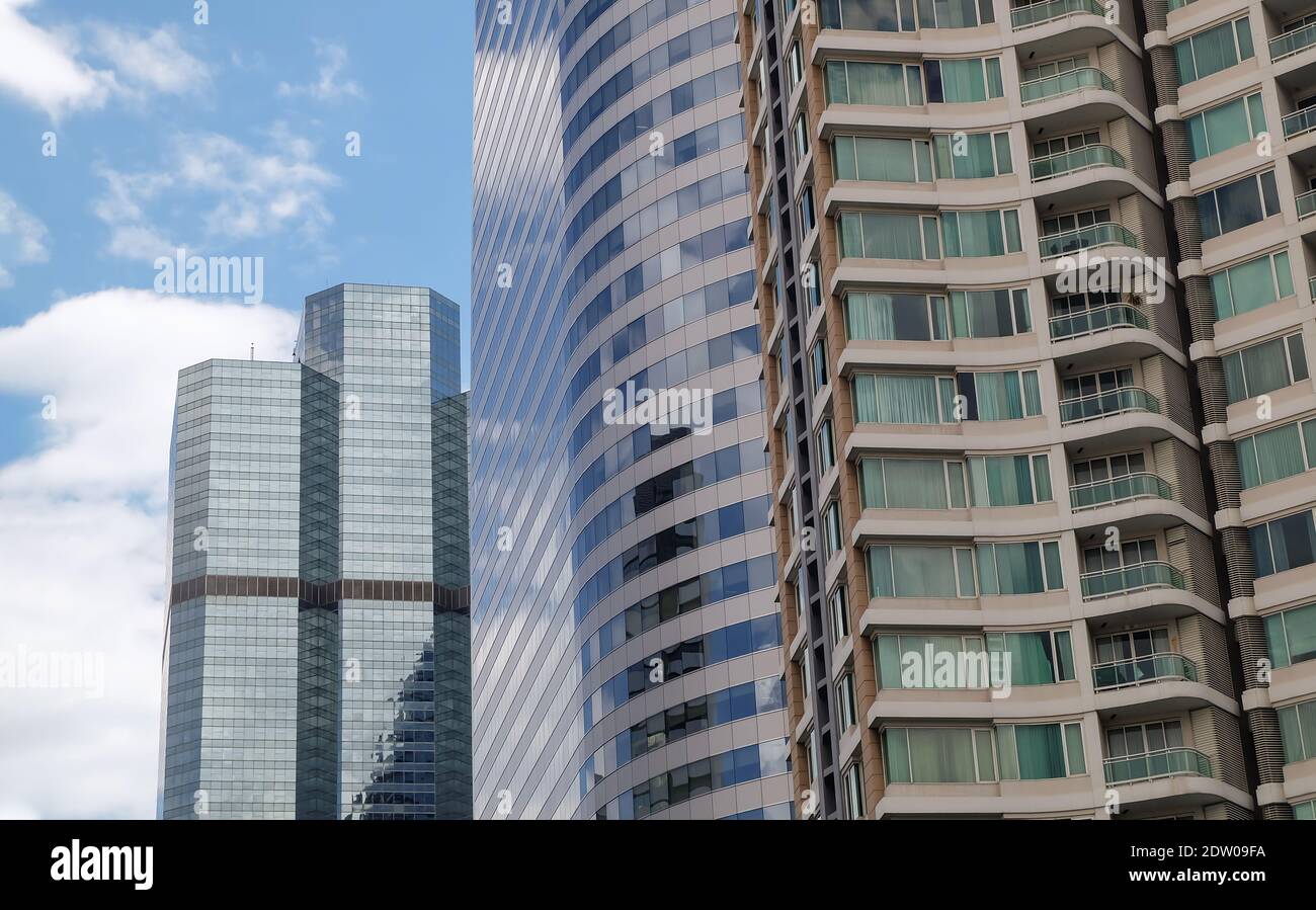 Bangkok, Thailand - July 10, 2019 : Angular geometric mirror cladding ...
