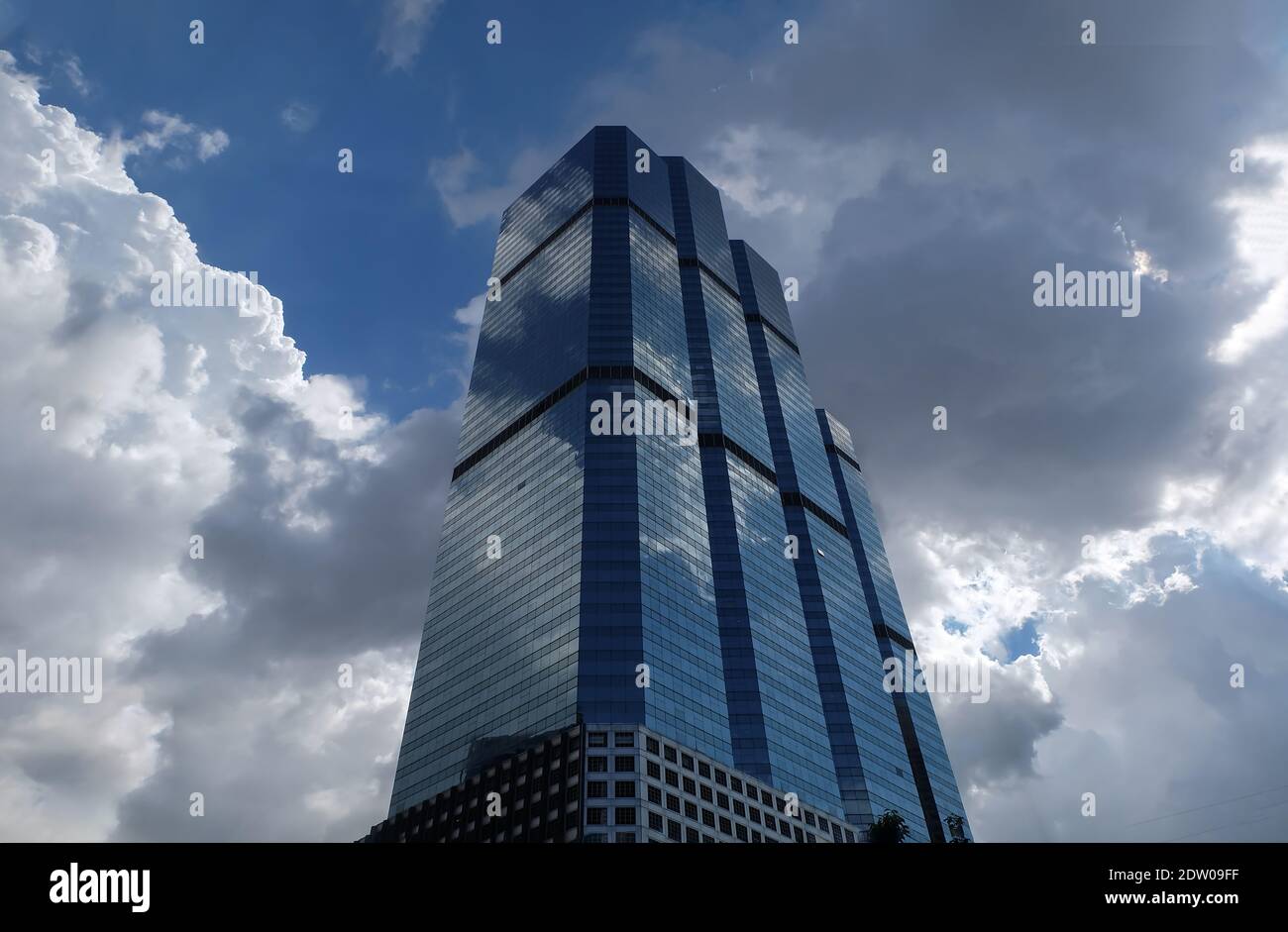 Bangkok, Thailand - July 10, 2019 : Angular geometric mirror cladding ...