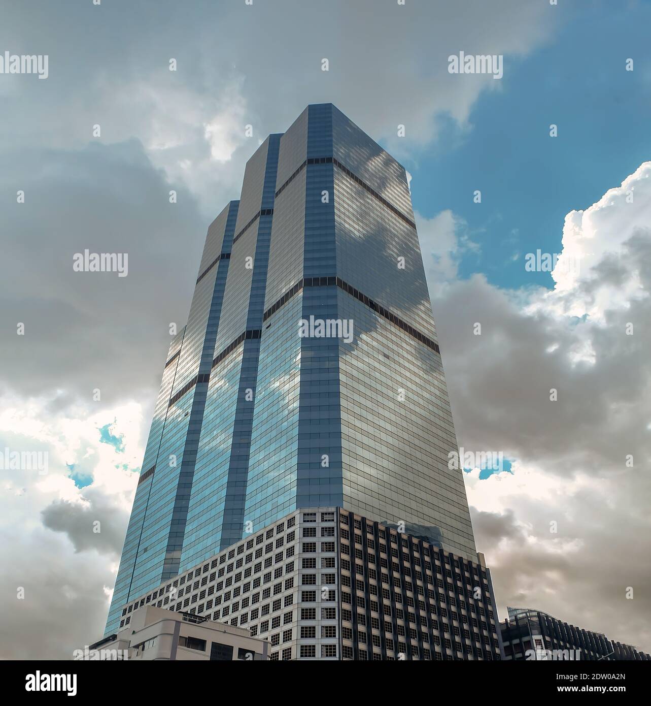 Bangkok, Thailand - July 10, 2019 : Angular geometric mirror cladding ...