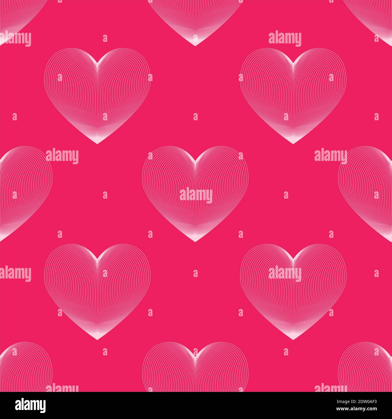 Vector seamless pattern linear heart. Valentine's Day. Love Stock ...
