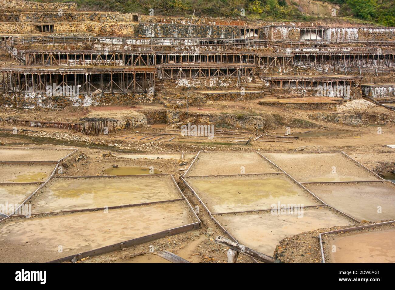 The salt industry with pools and mine Stock Photo - Alamy
