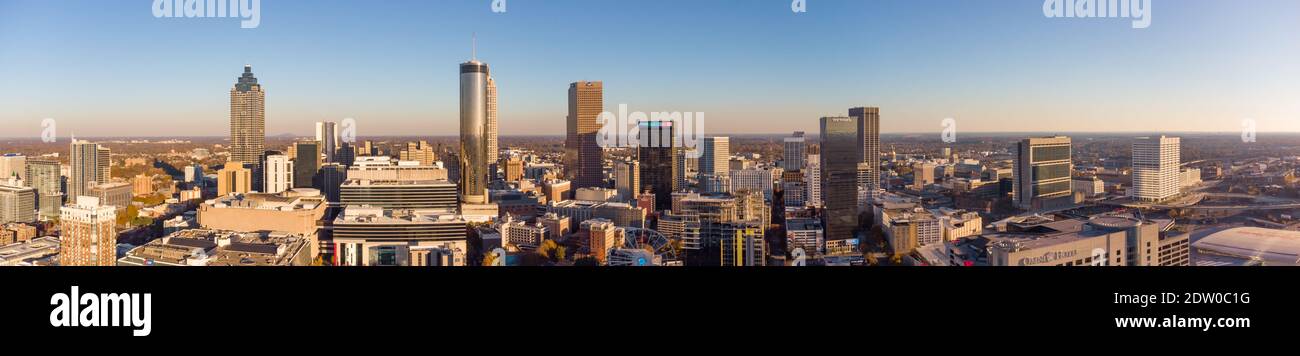 Aerial panorama photo Downtown Atlanta ATL Georgia USA Stock Photo - Alamy