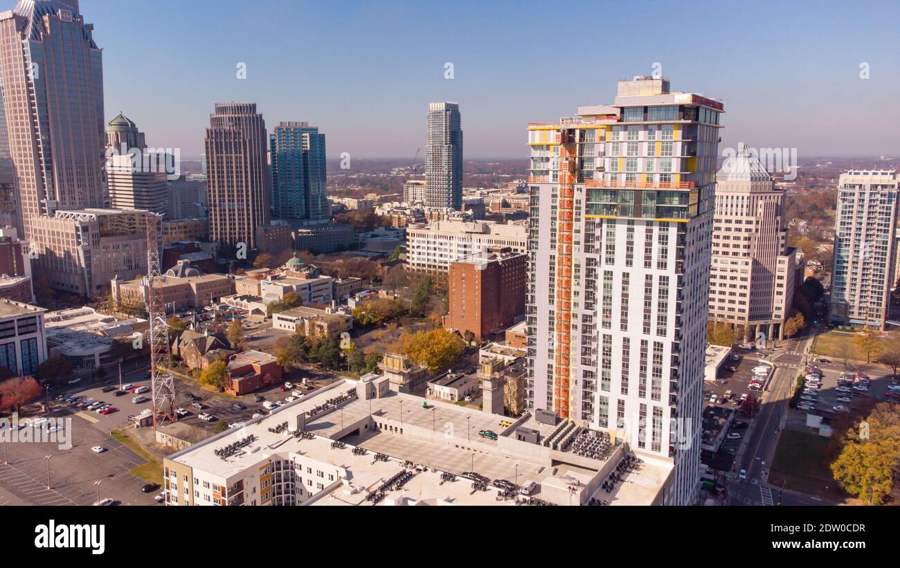 Modern highrise construction Downtown Charlotte NC USA Stock Photo - Alamy