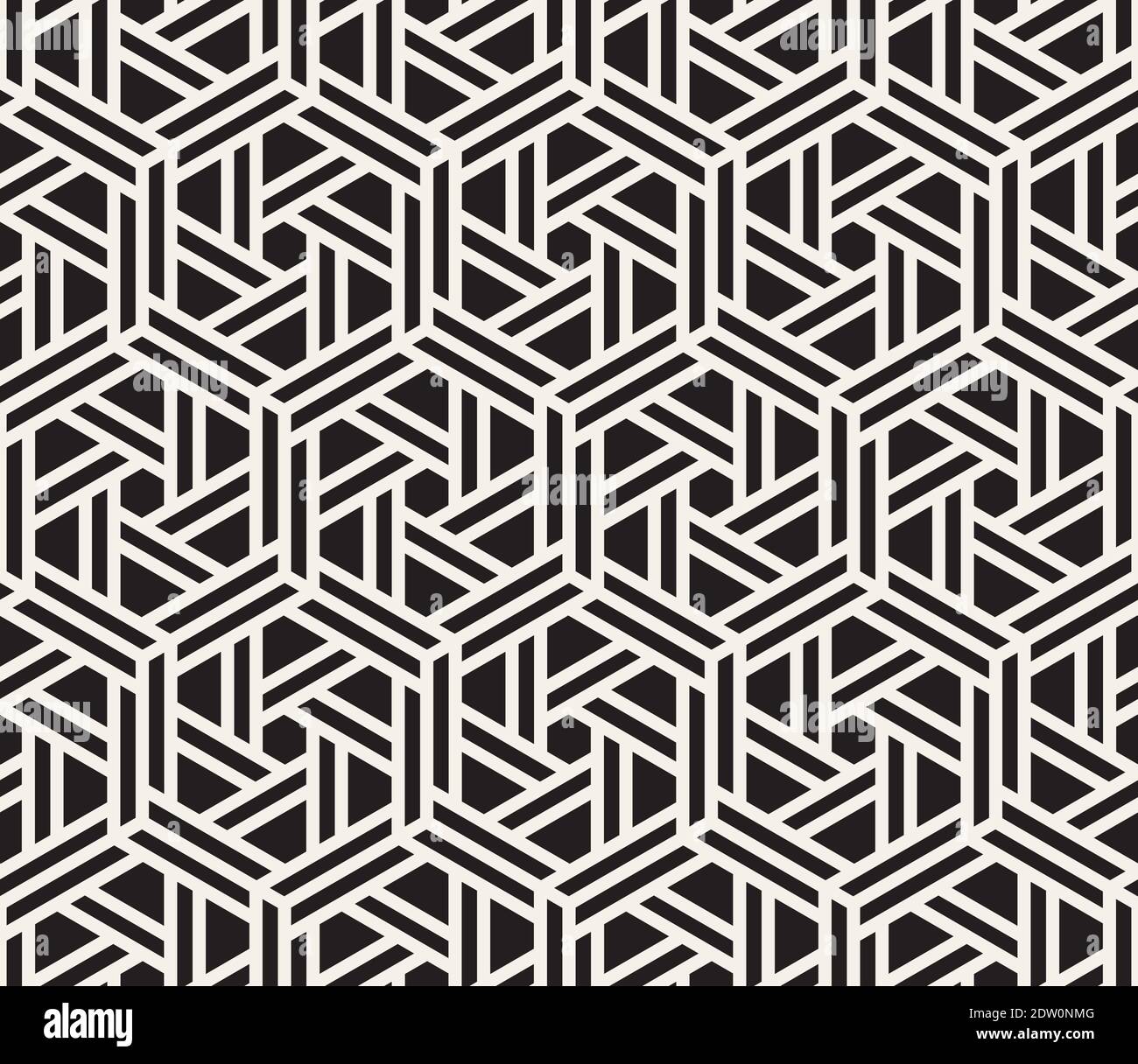 Vector seamless geometric pattern. Stylish striped ornament. Simple ...