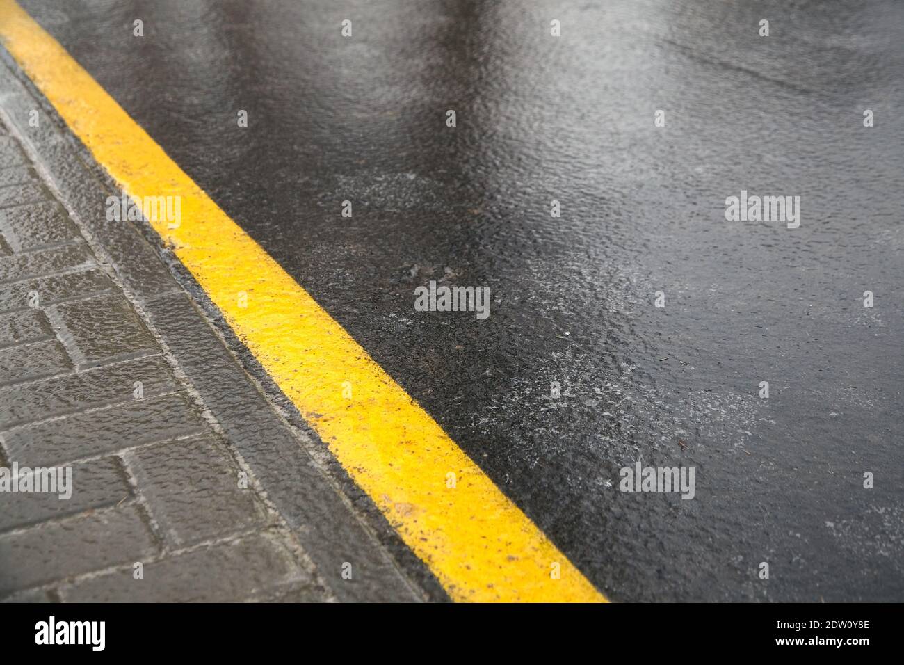 Ice crusted ground, icy road, slippery street, winter weather Stock ...