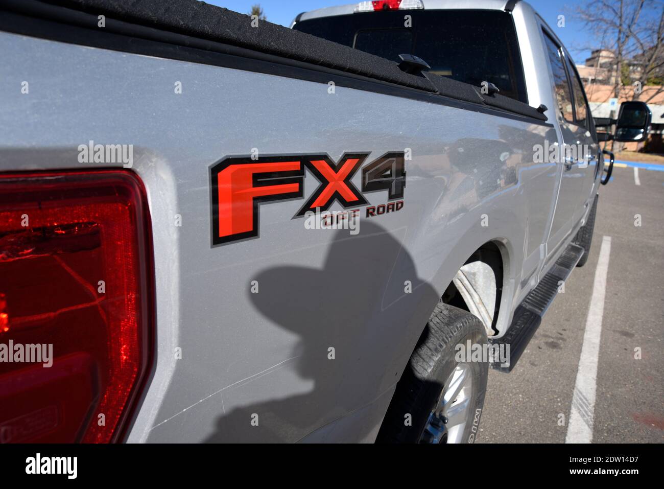 Closeup of a Ford F-150 FX4 Off Road pickup truck parked in Santa Fe ...
