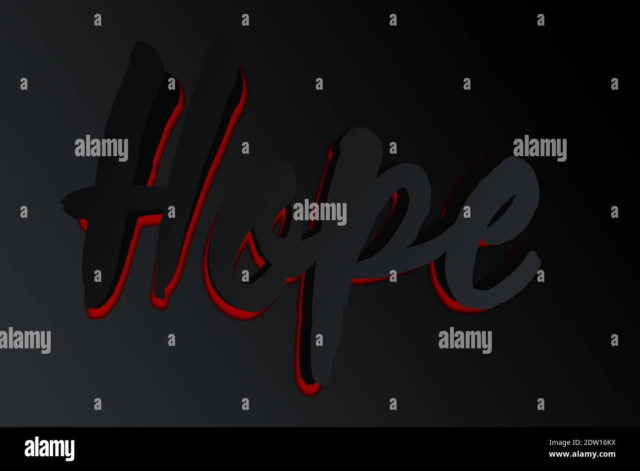 Hope word concept. Stay positive and hopeful together Stock Photo - Alamy