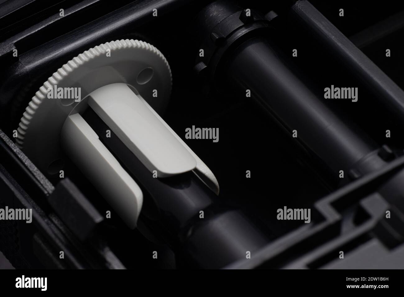 Film camera detail. Film chamber Stock Photo - Alamy
