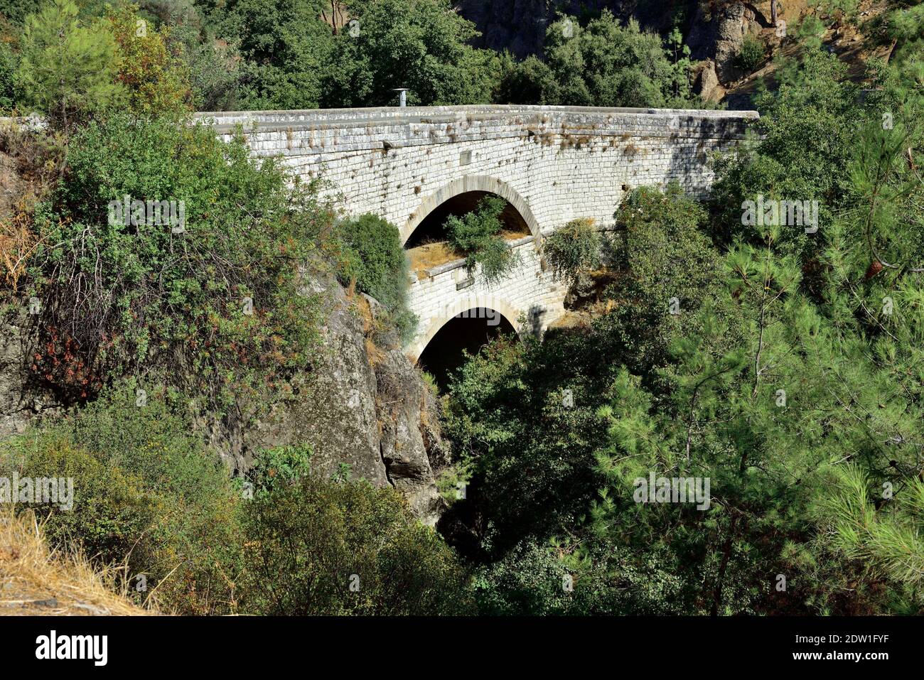 Trimiklini Double Bridge in Limassol countryside, the only double ...
