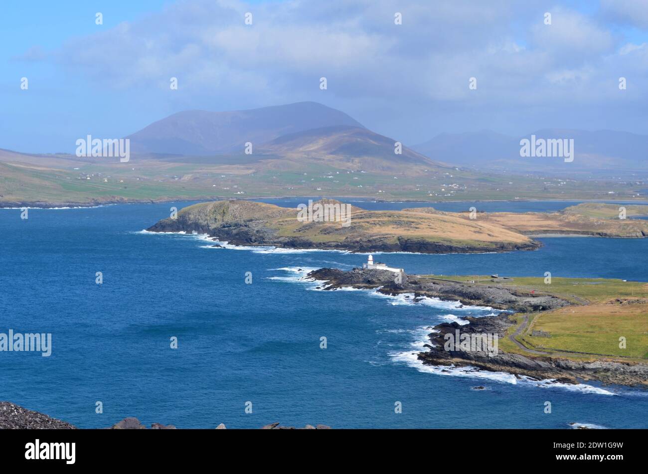 Gorgeous lighthouse on Valentia Island in Ireland Stock Photo - Alamy
