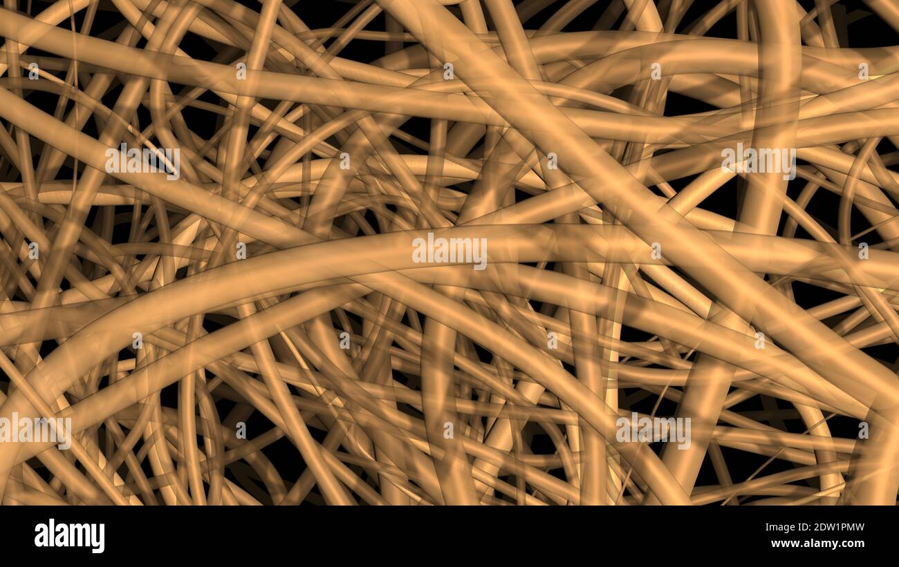 Fibers extreme close up magnification . Microfibers in filter or mask ...