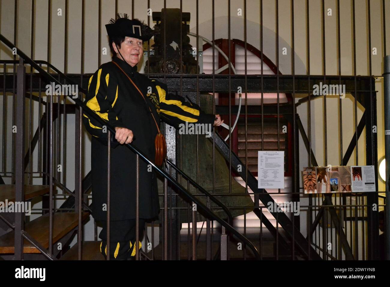 06.10.2011. Chemnitz. East Germany. Old type costumed guide women ...