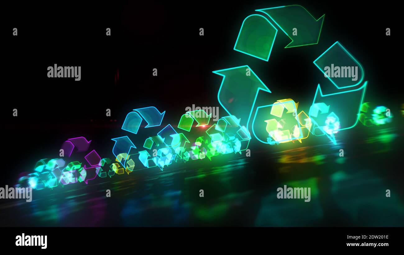 Recycling symbol, ecology, reuse icon, green technology and clean ...