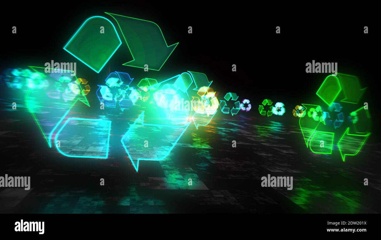 Recycling symbol, ecology, reuse icon, green technology and clean ...