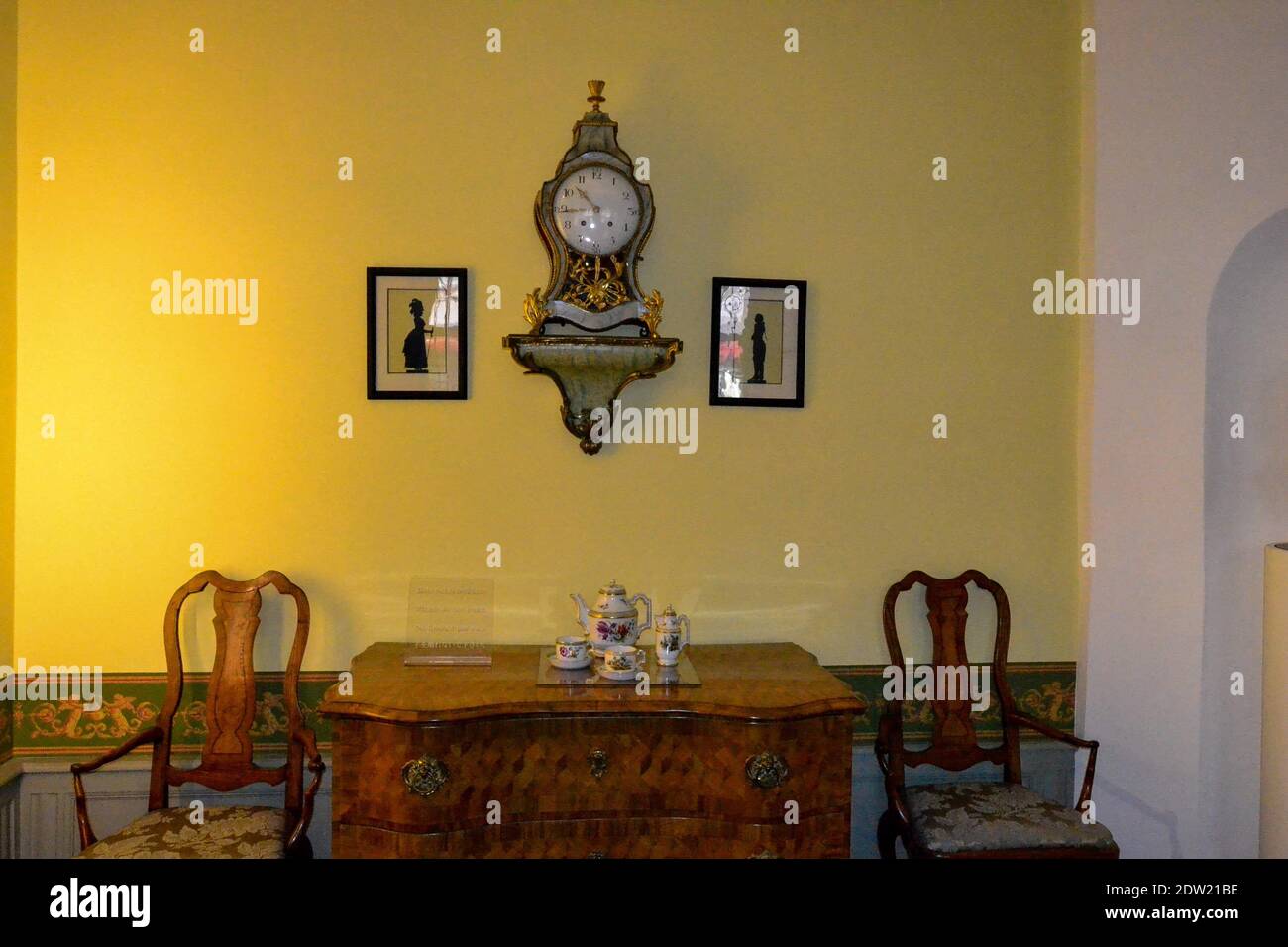 14.11.2011. Frankfurt. Germany. Inside the Goethe House. Old retro ...