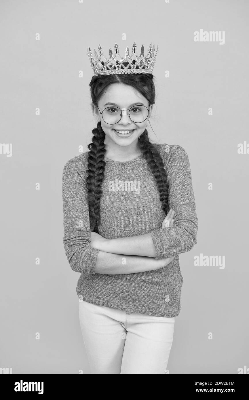 Girl princess. Happy smiling princess. Such an honor for me. Little ...