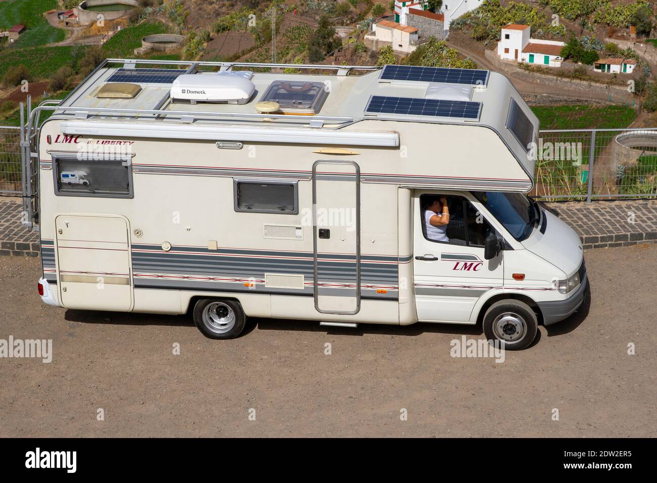 camper van on the road Stock Photo - Alamy
