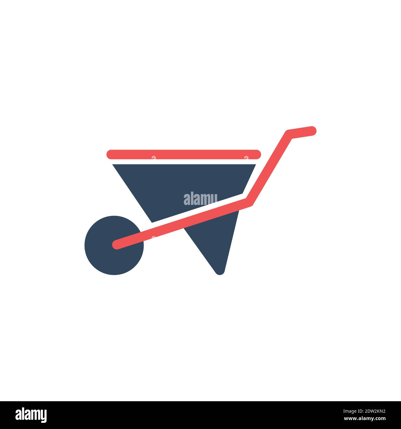 Wheelbarrow cart icon colored vector Stock Vector Image & Art - Alamy