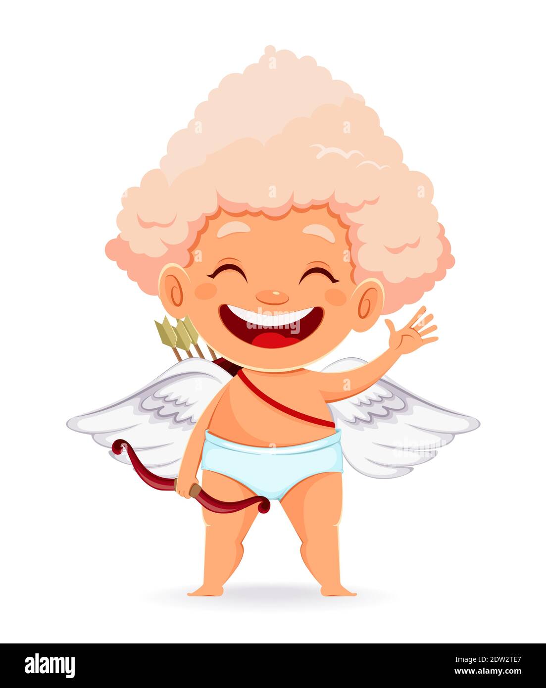 Stock vector cute funny Cupid Angel.Happy Valentines day. Amur baby ...
