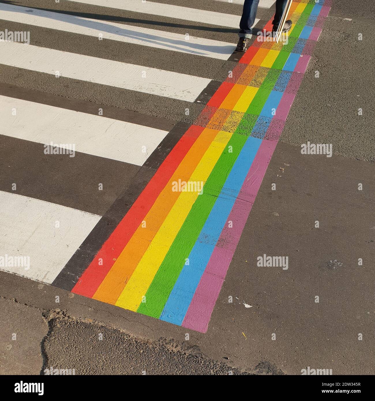 Multi colored crosswalk hi-res stock photography and images - Alamy