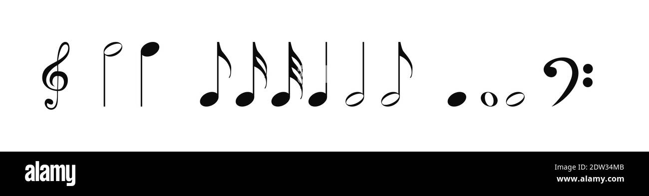 Musical notes, treble clef. Vector Illustration EPS10 Stock Vector ...