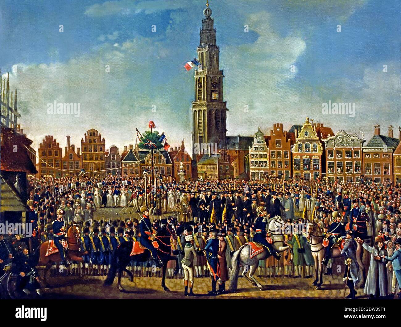 Dance around the tree of freedom, The erection of the tree of freedom ...