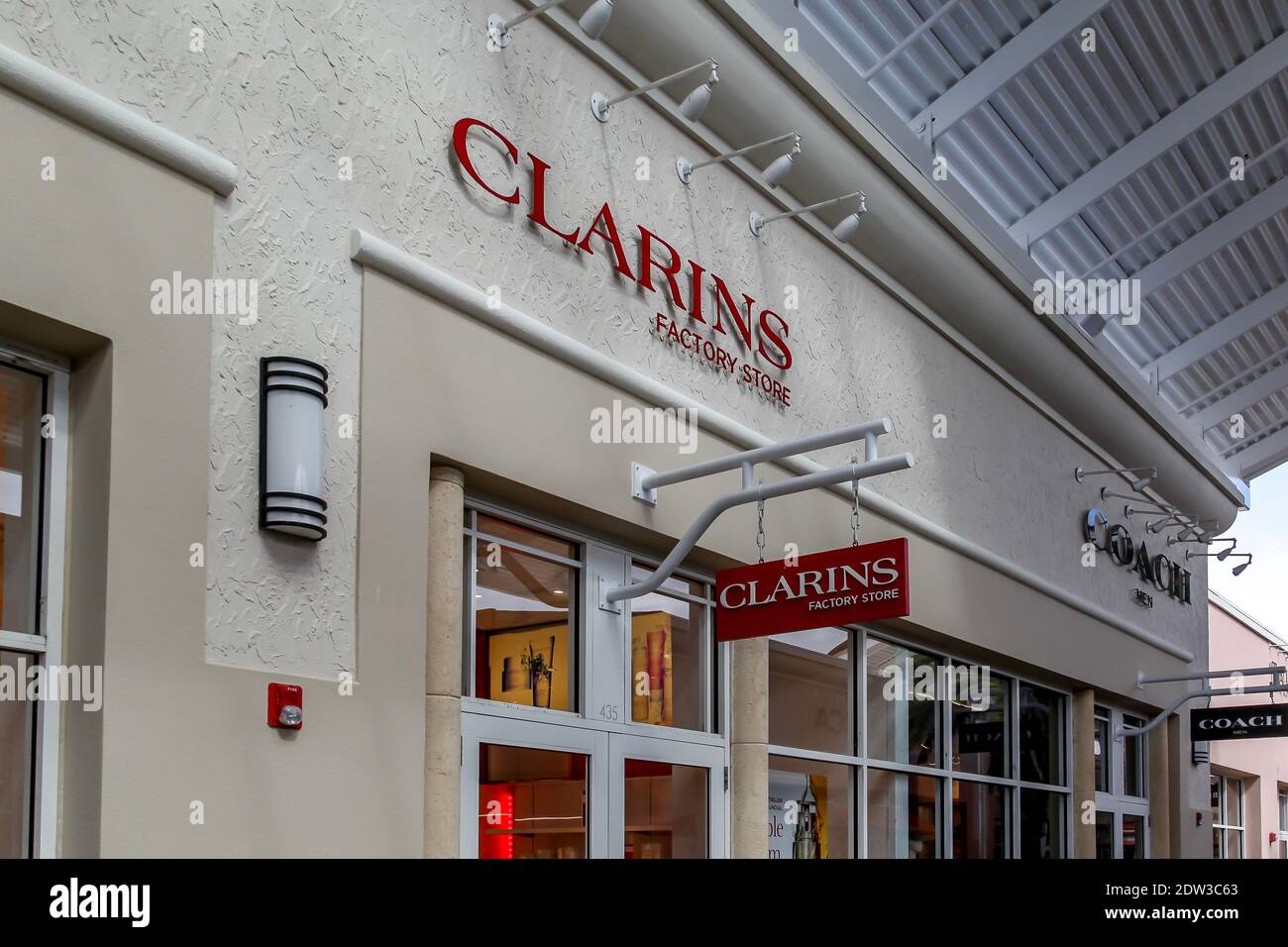 Clarins factory store in Orlando, USA Stock Photo - Alamy