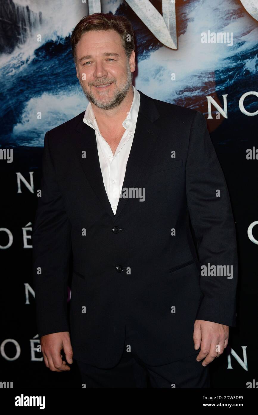Russell Crowe attending the premiere of the film Noah (Noe) at Cinema ...