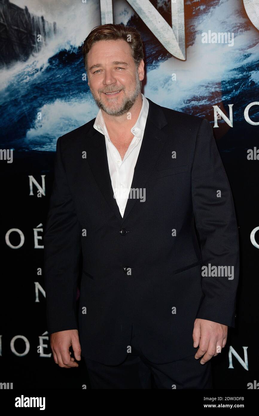 Russell Crowe attending the premiere of the film Noah (Noe) at Cinema ...