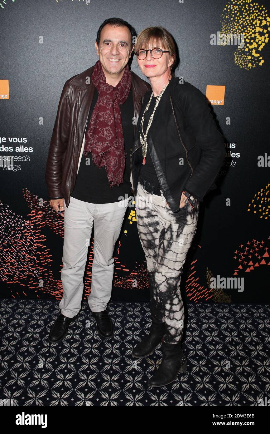 Thierry Beccaro and his wife Emmanuelle attending the 3rd Orange Vous ...