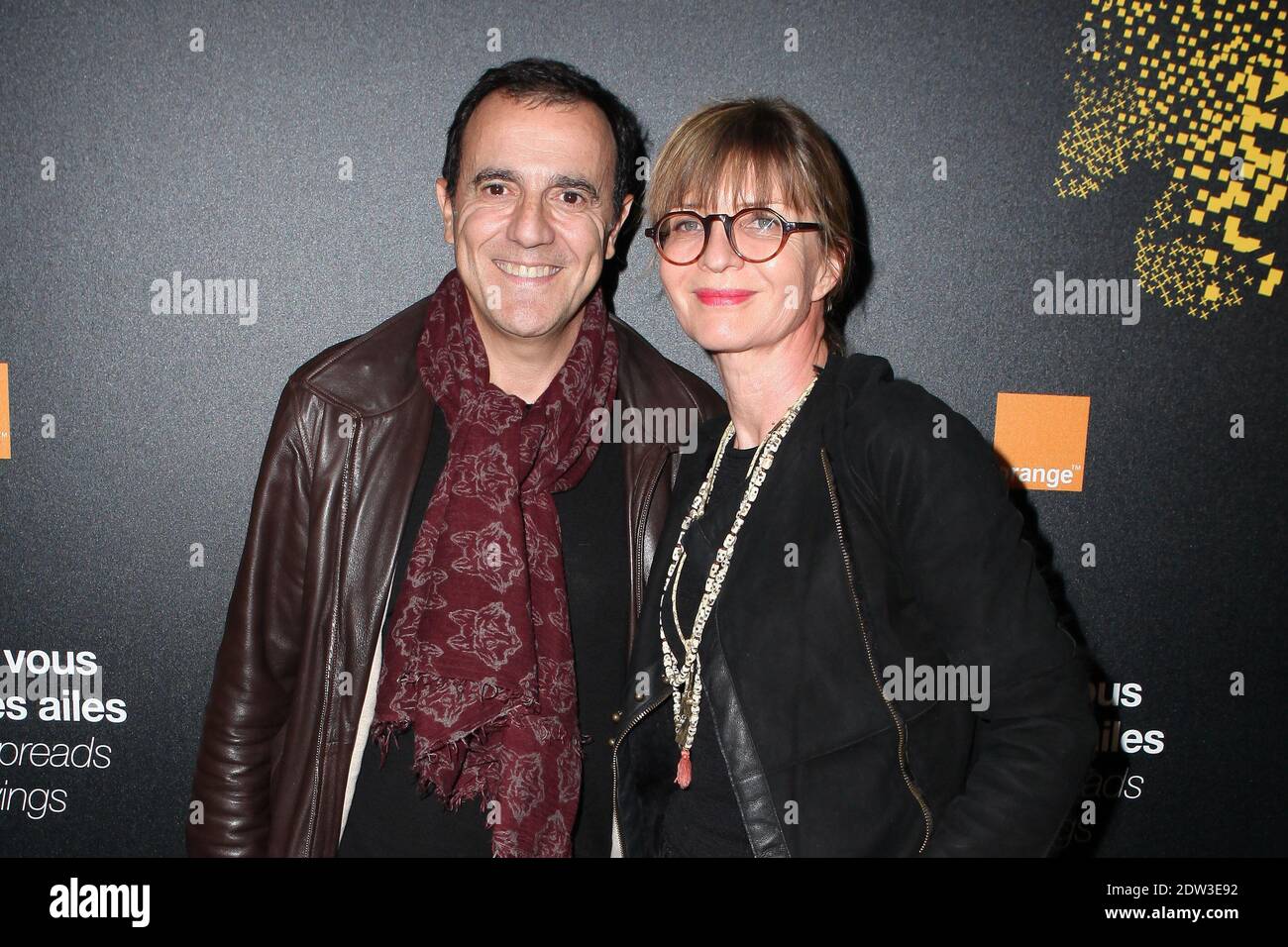 Thierry Beccaro and his wife Emmanuelle attending the 3rd Orange Vous ...