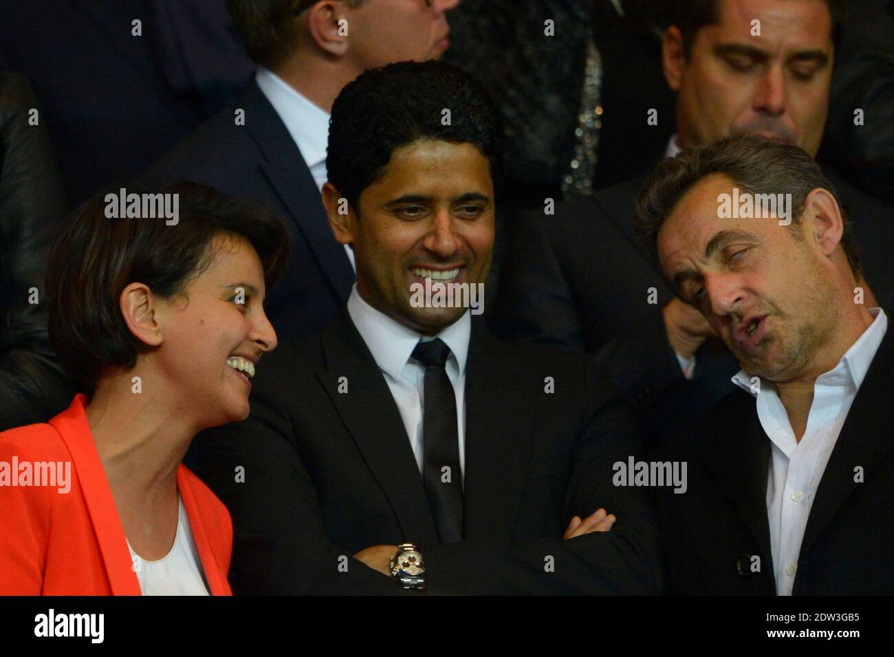 Najat Vallaud-Belkacem the new Minister of Sports and Nicolas Sarkozy ...
