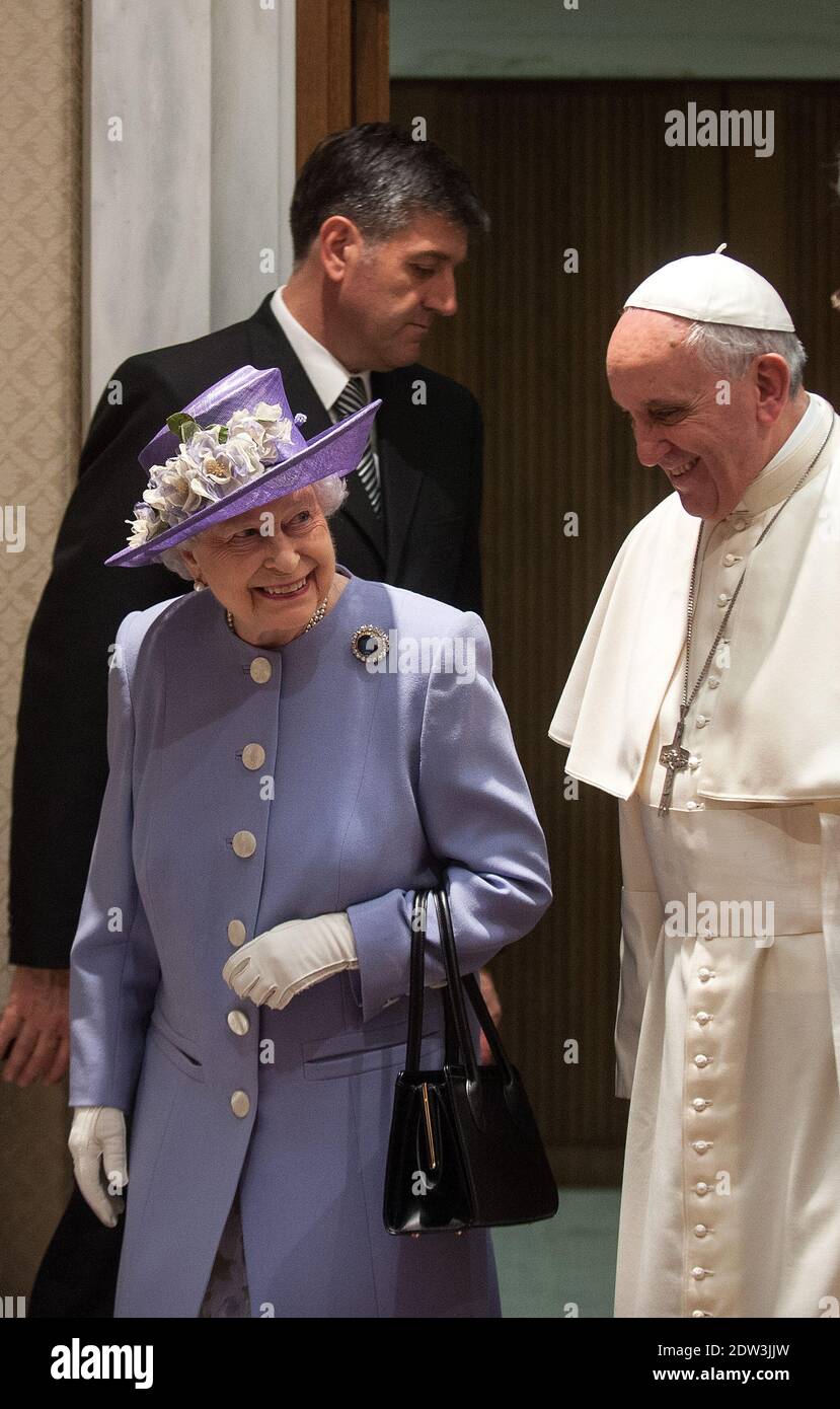 Queen Elizabeth II and her husband Prince Philip met Pope Francis for ...