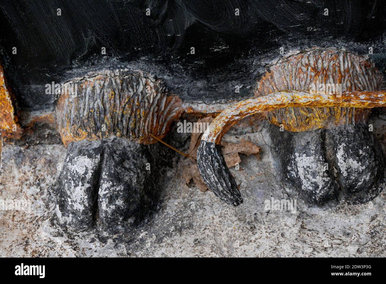 Chalk board foot detail , hooves and tail Stock Photo - Alamy