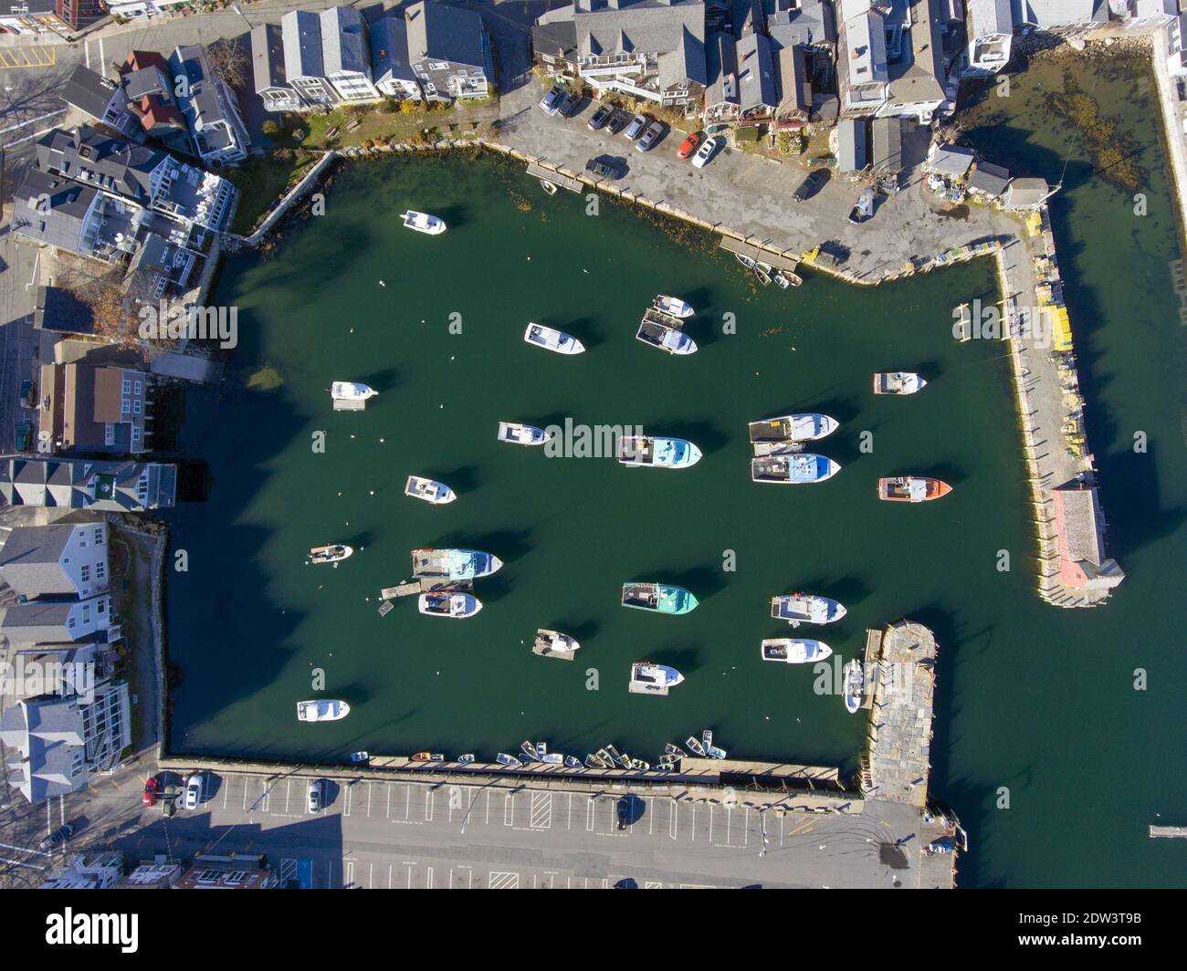 Rockport Harbor and Motif Number 1 aerial view in Rockport ...