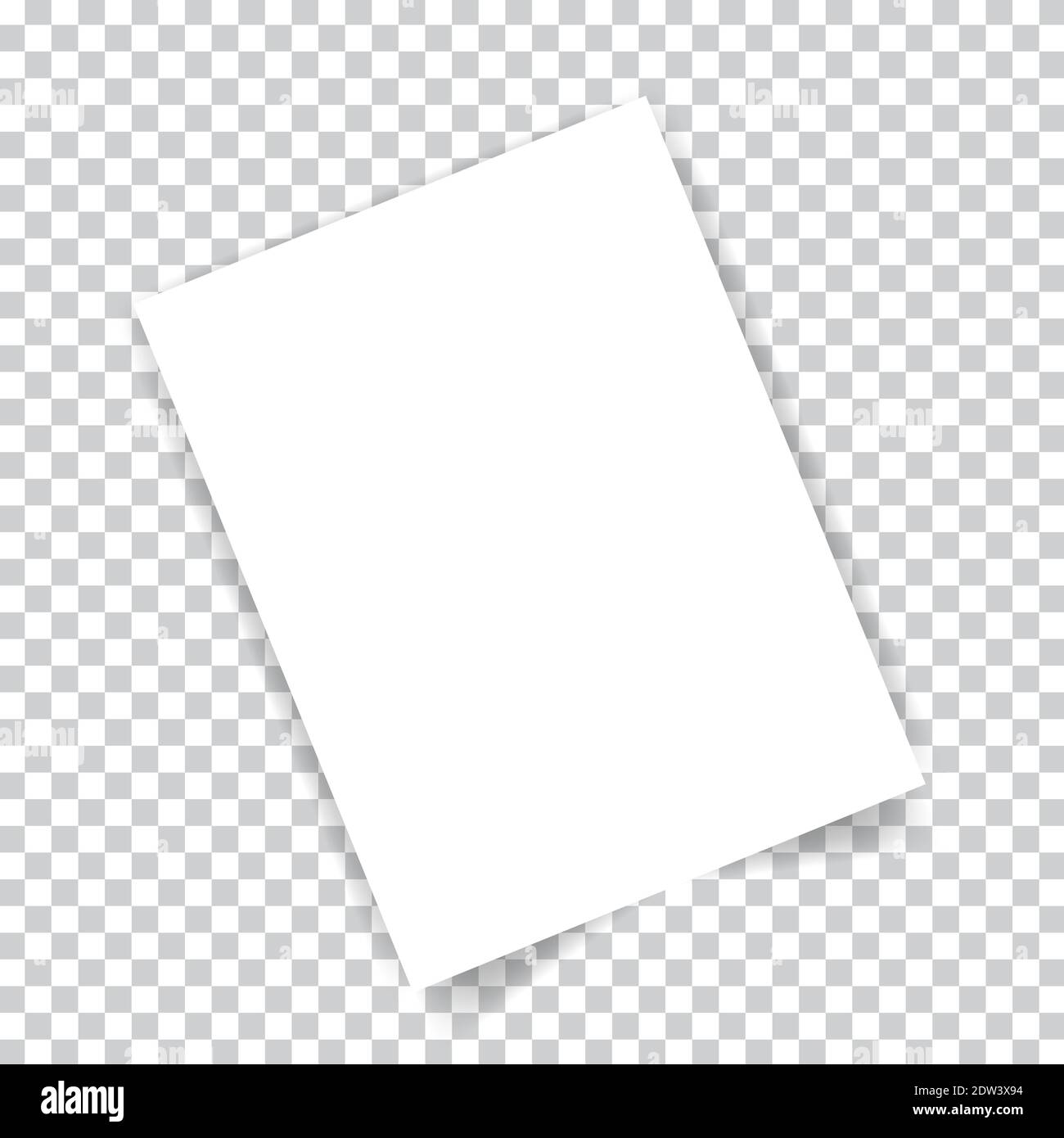 White realistic paper page A4 format on transparent background . Vector ...