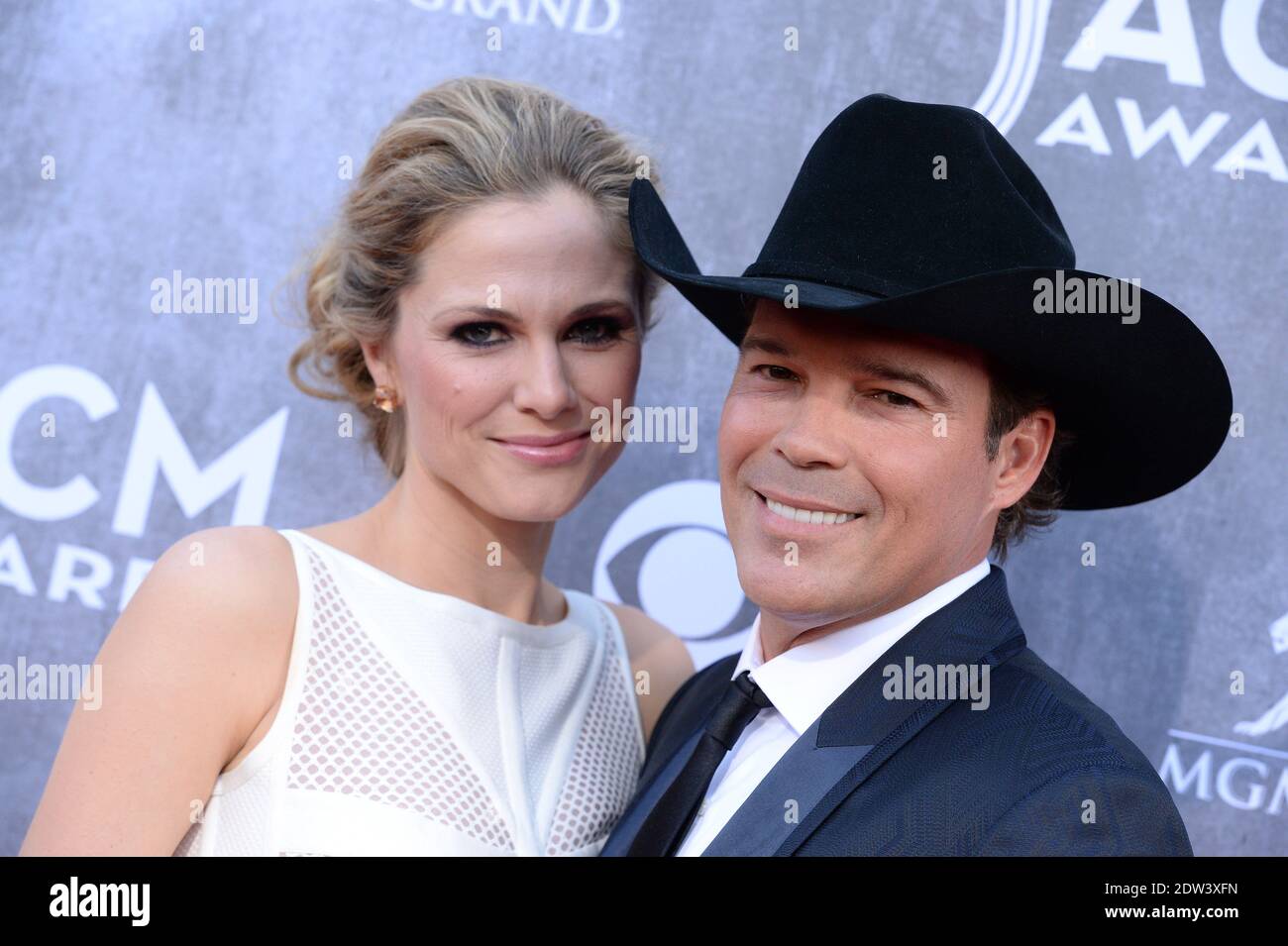 Clay Walker and Jessica Craig attend the 49th Annual Academy of Country ...
