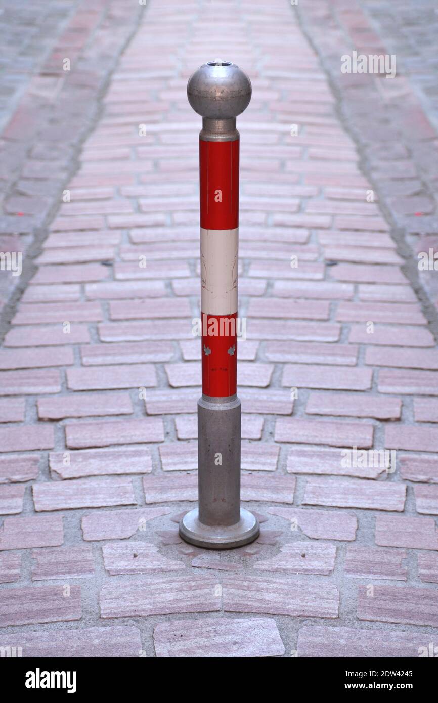 Foreground red bollard hi-res stock photography and images - Alamy