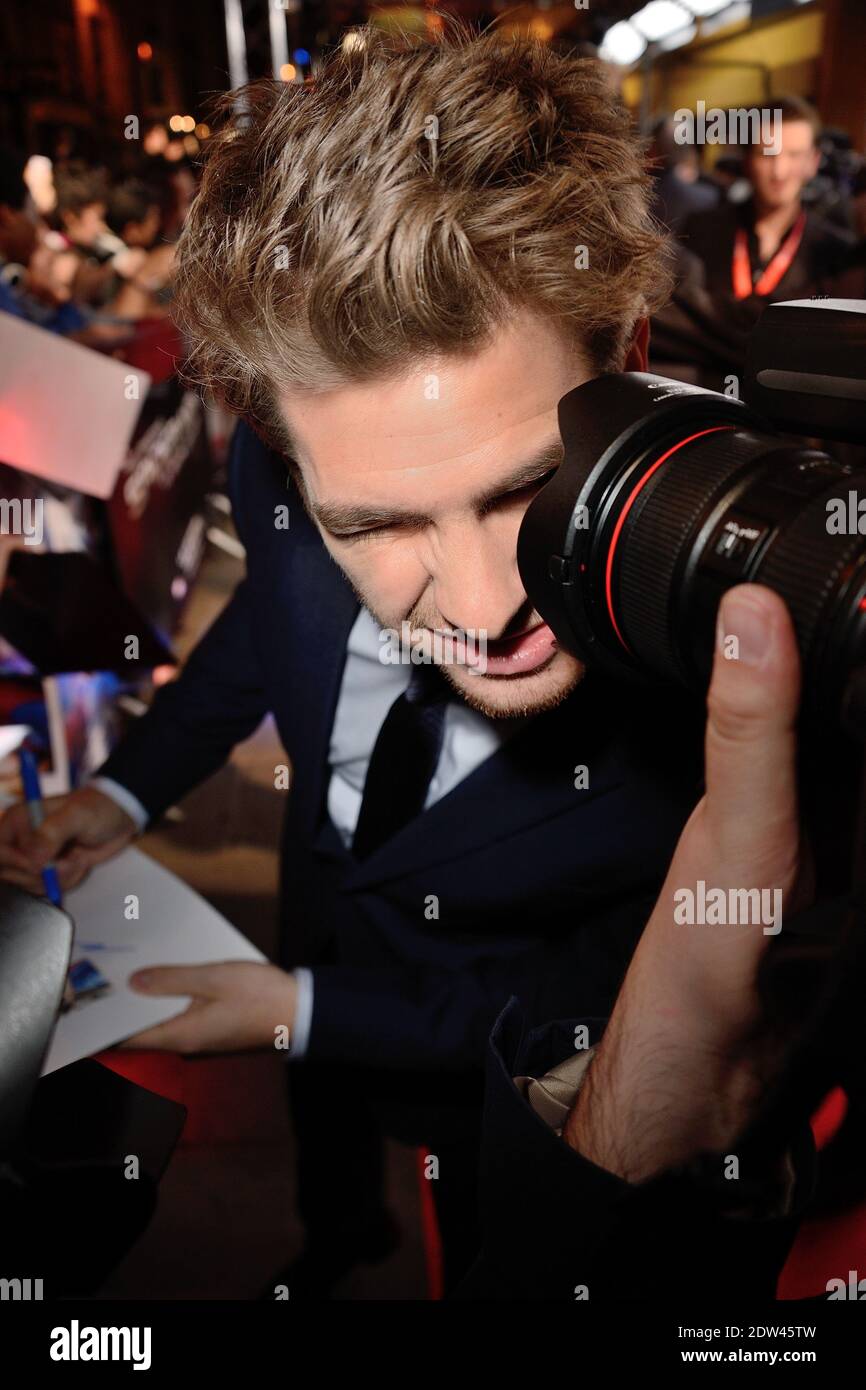 Andrew Garfield attending the premiere of the film The Amazing ...