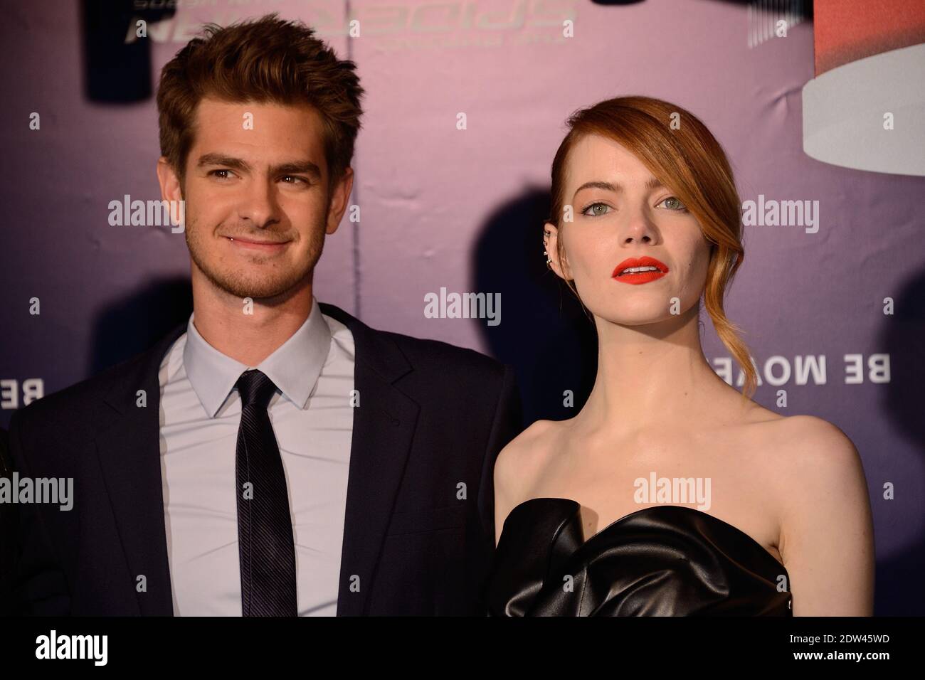 Andrew Garfield and Emma Stone attending the premiere of the film The ...
