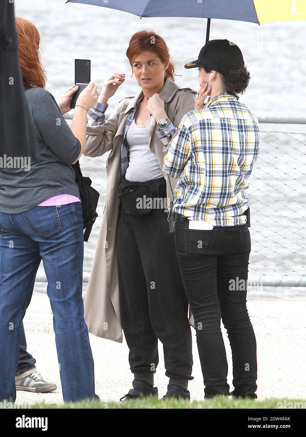 U.S actress Debra Messing films a scene of her new TV pilot The ...